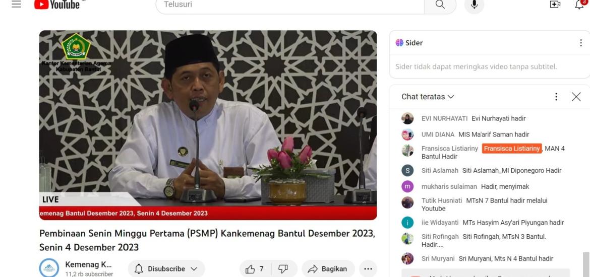Kepala MAN 4 Bantul Ikuti PSMP Kankemenag Bantul 2023 | Kemenag Bantul